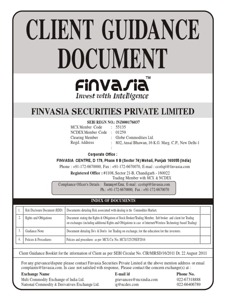 Finvasia Client Guidance Overview | PDF | Option (Finance) | Derivative ...