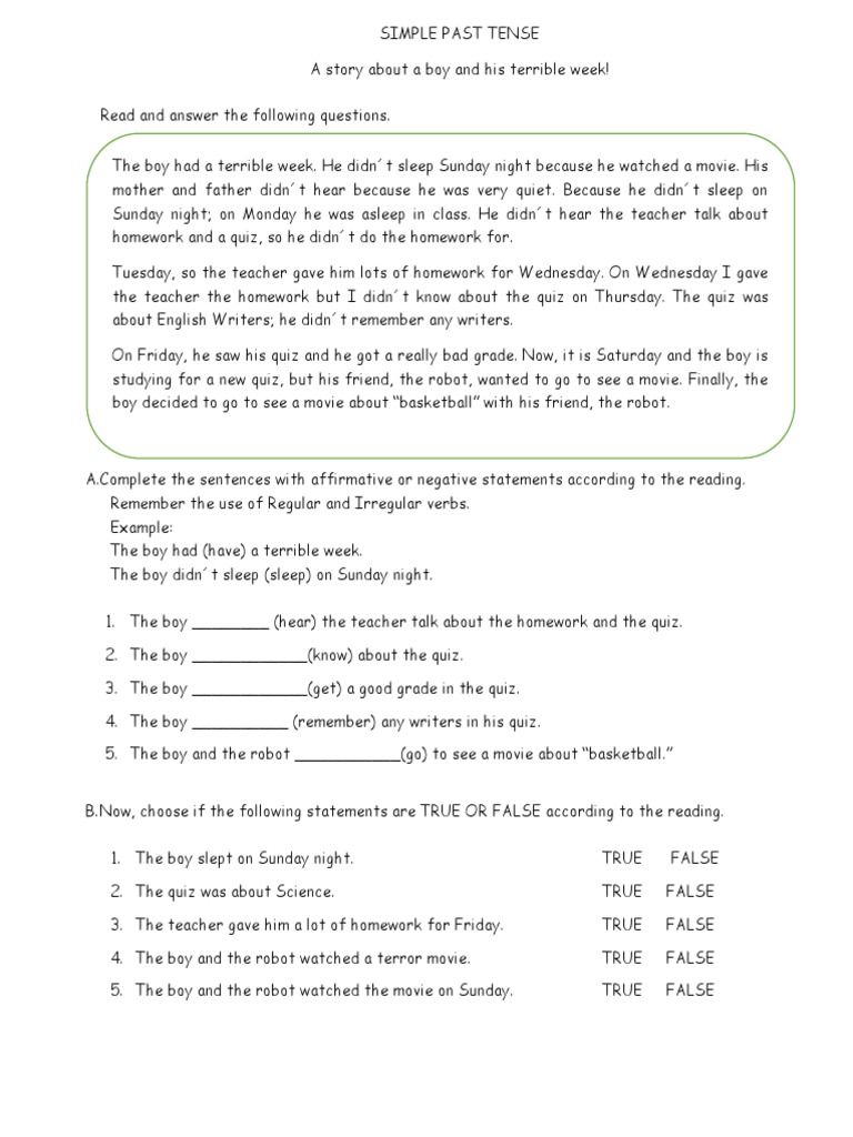 Reading Past Tense | PDF | Language Arts & Discipline