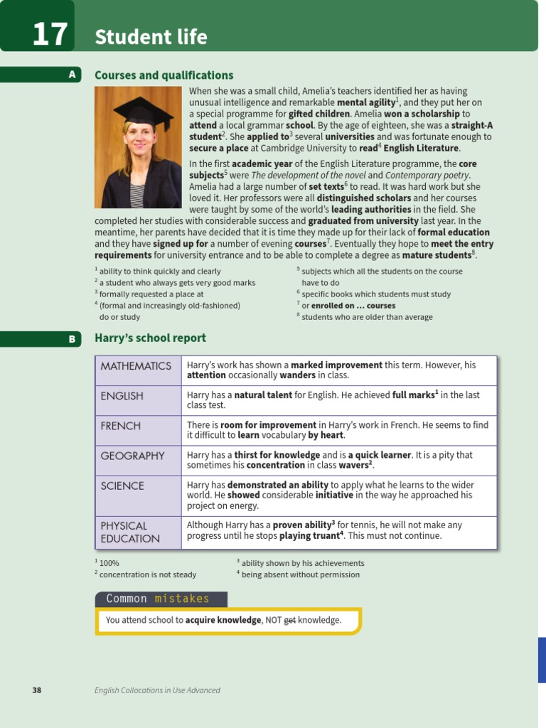 Student Life - Advanced | PDF | English Language | University