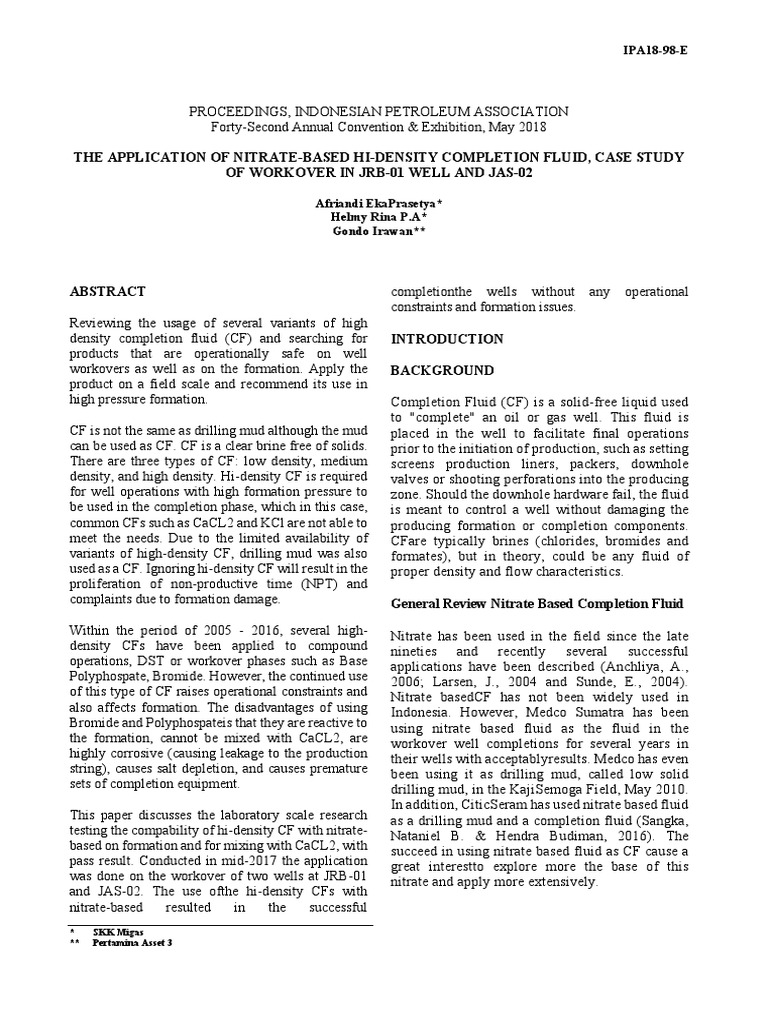 05the Application of Nitrate Based Hi Density Completion Fluid Case Study of Workover in JRB 01 ...
