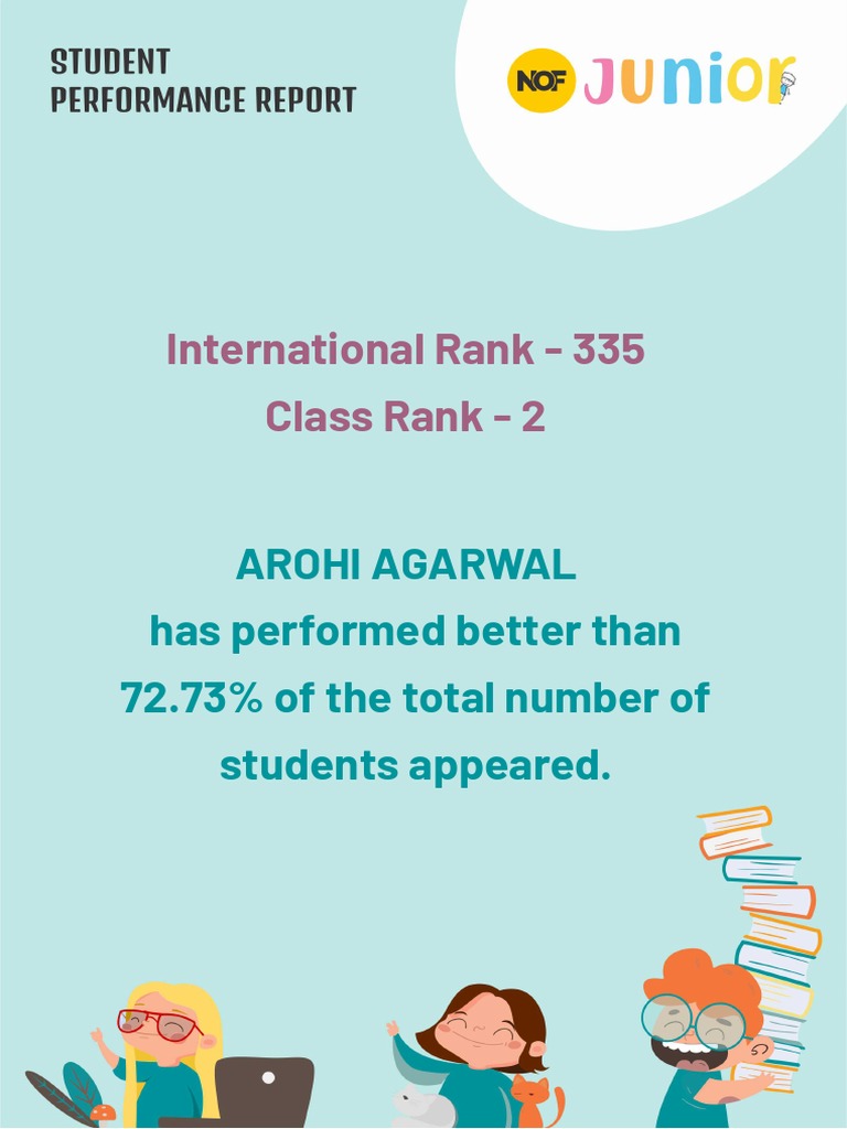 Arohi Agarwal Rank 335 Class 2 IJCO Performance Report | PDF | Applied ...