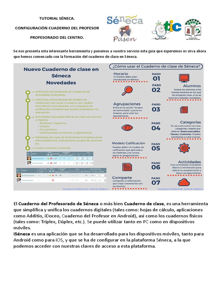 Tutorial Cuaderno Del Profesor de Séneca | PDF | Crecimiento personal y ...