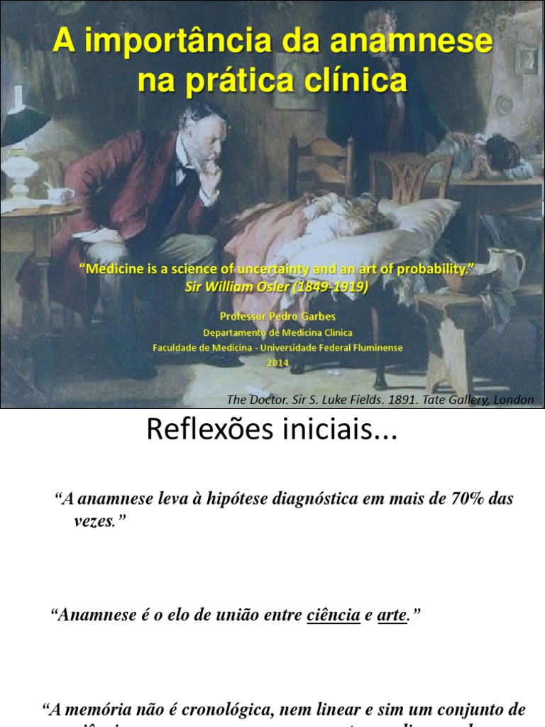 A importância da anamnese na obtenção de informações relevantes sobre o ...