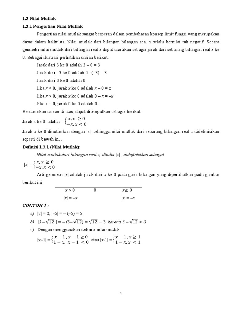 Matdas - Nilai Mutlak | PDF