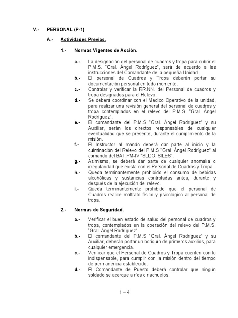 Nva, NVS, Pon Del Pms P-1 | PDF