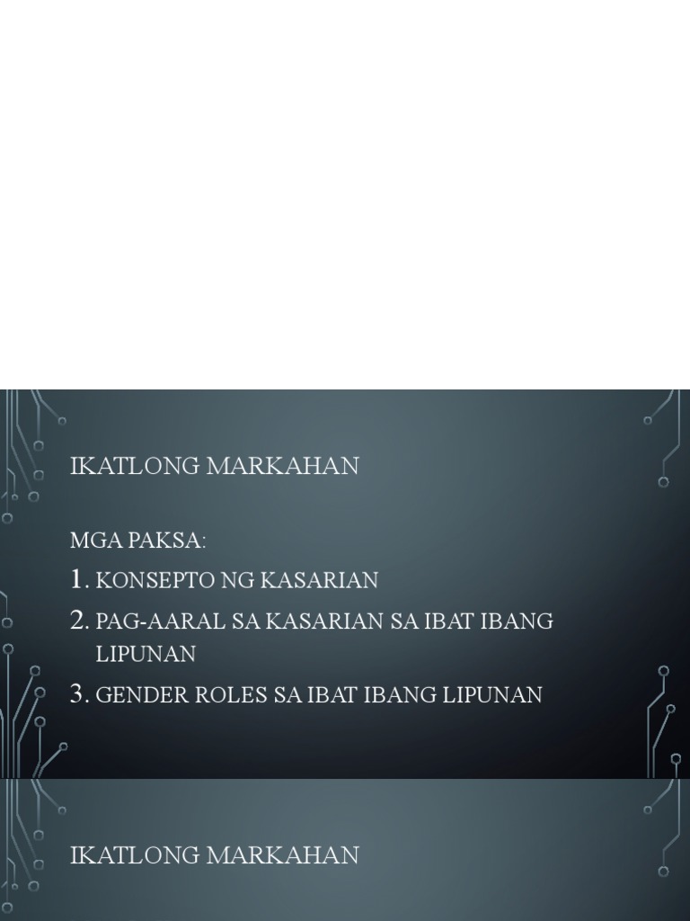 AP 10 Konsepto NG Kasarian | PDF