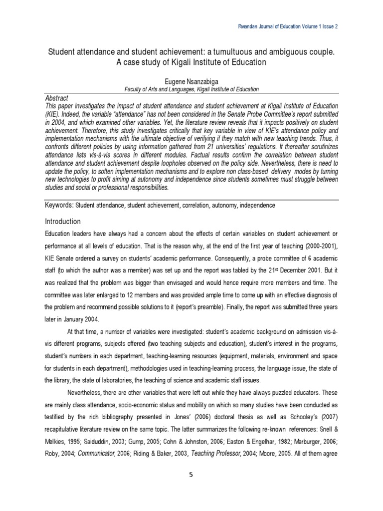 Student Attendace and Academic Performance | PDF | Test (Assessment ...