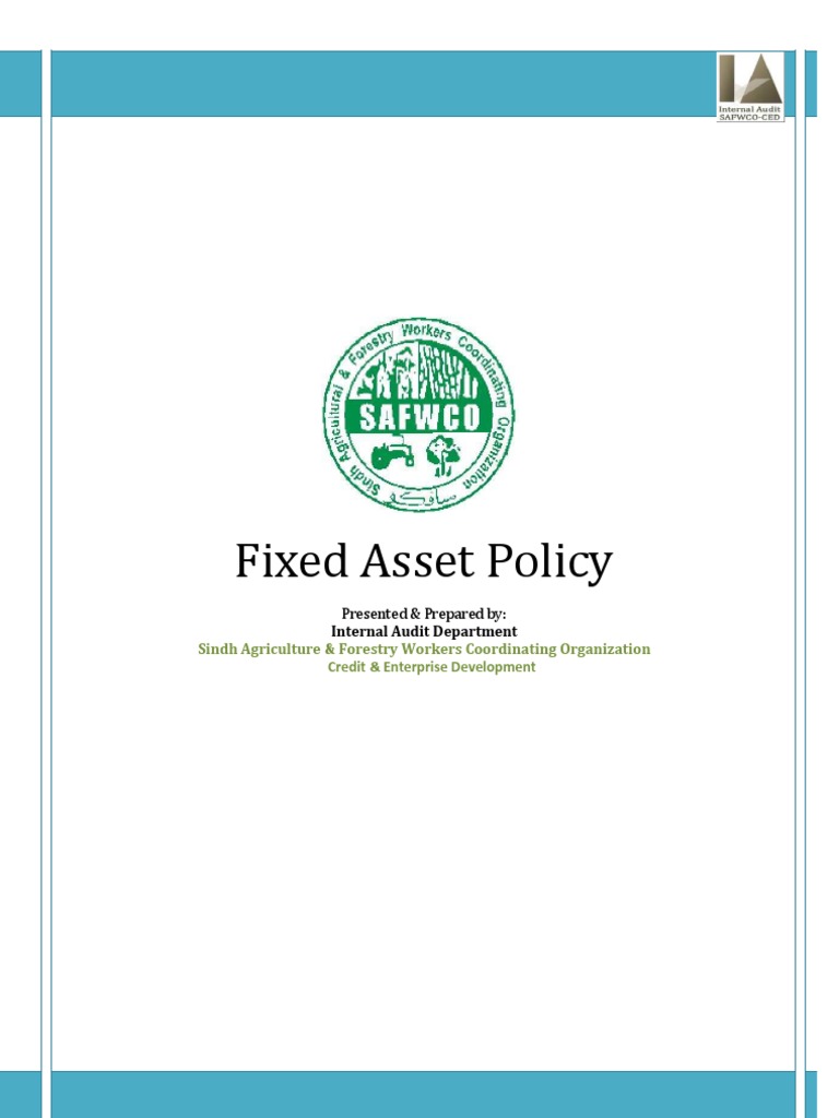 Fixed Asset Policy Adv | PDF | Depreciation | Debits And Credits
