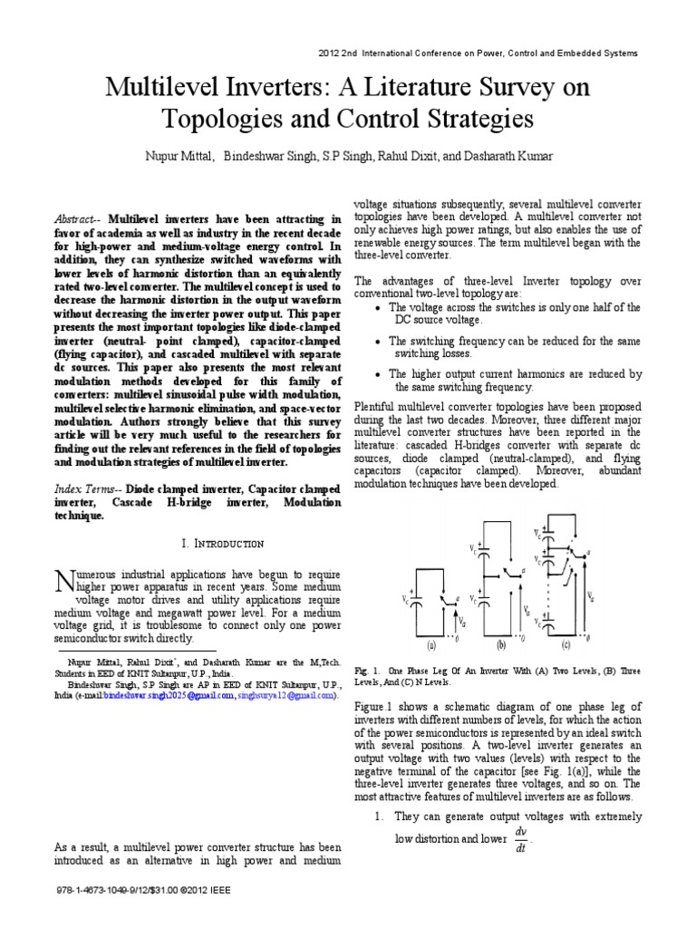 Mli Review 1 Pdf Power Inverter Frequency Modulation