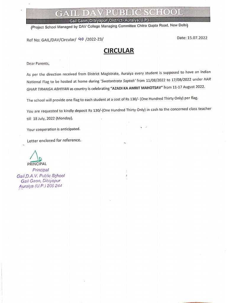 Circular For Parents | PDF