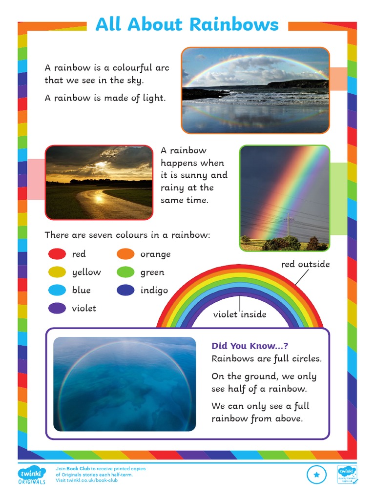 All about Rainbows! (1) | PDF | Rainbow | Color