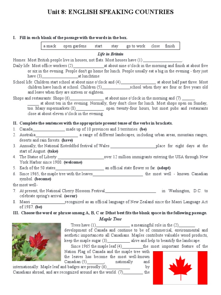 Unit 8 | PDF | English Language | United Kingdom