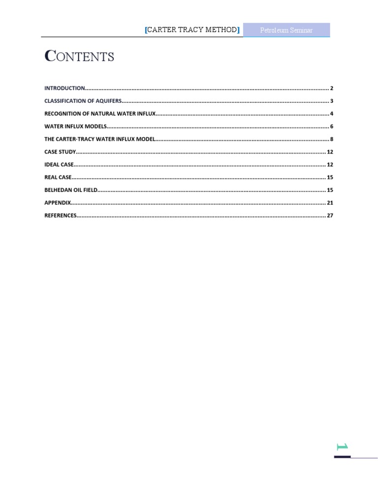 Carter-Tracy Water Influx Model | PDF | Petroleum Reservoir | Aquifer