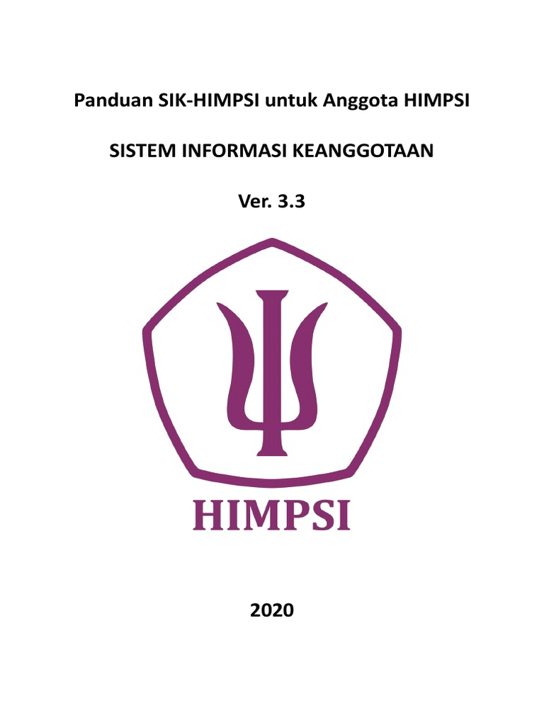 Panduan SIK-HIMPSI Ver.3.3 | PDF