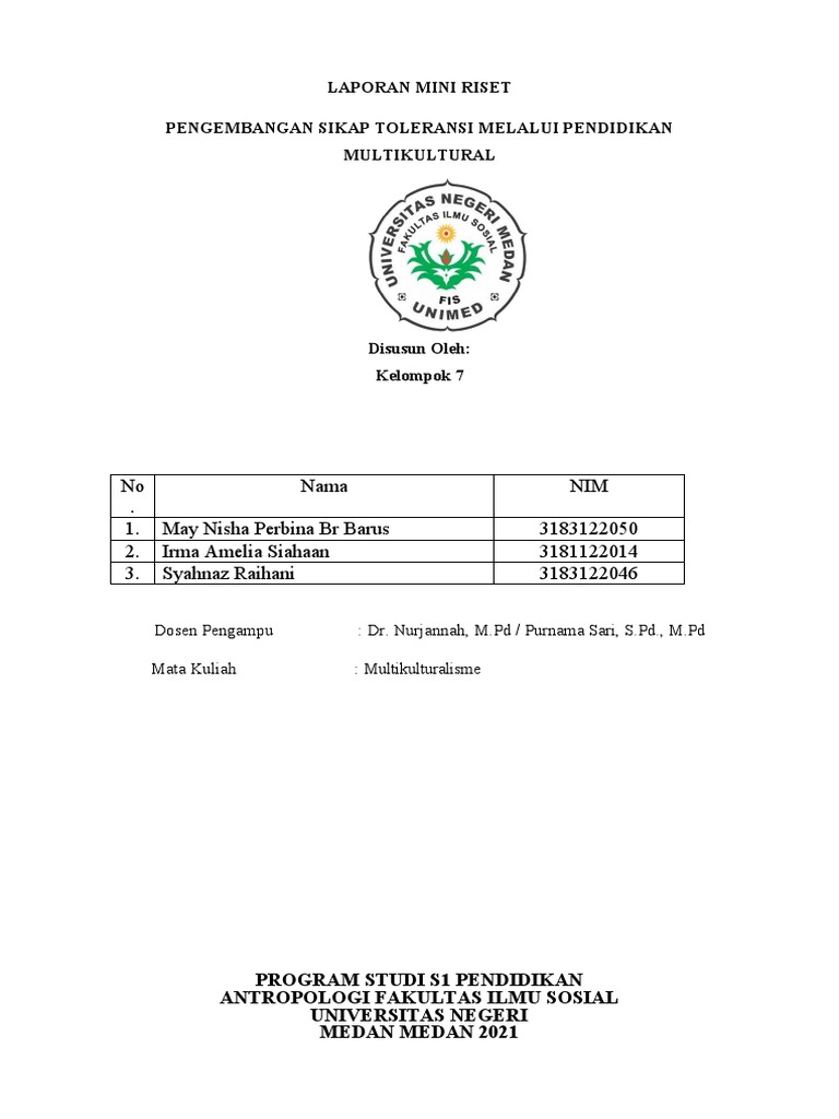 Laporan MR Kelompok 7 - Multikulturalisme | PDF