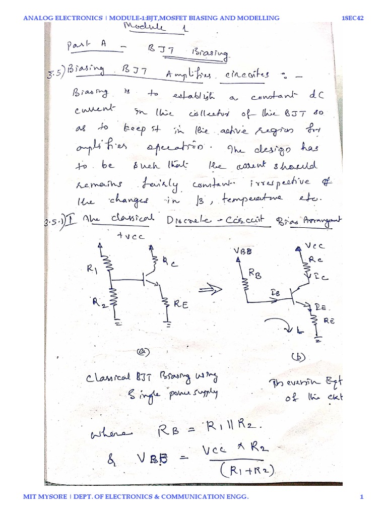 Analog Circuit Module 1 | PDF