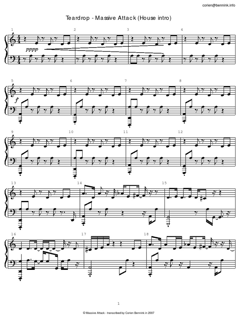 Teardrop - Massive Attack | PDF