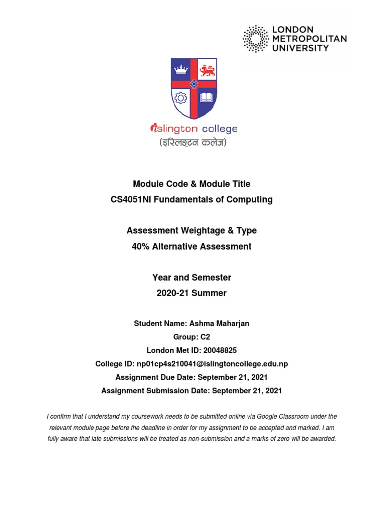 Fundamental of Computing | PDF