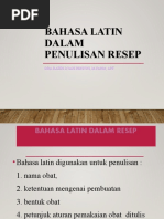 Bahasa Latin Dalam Penulisan Resep | PDF