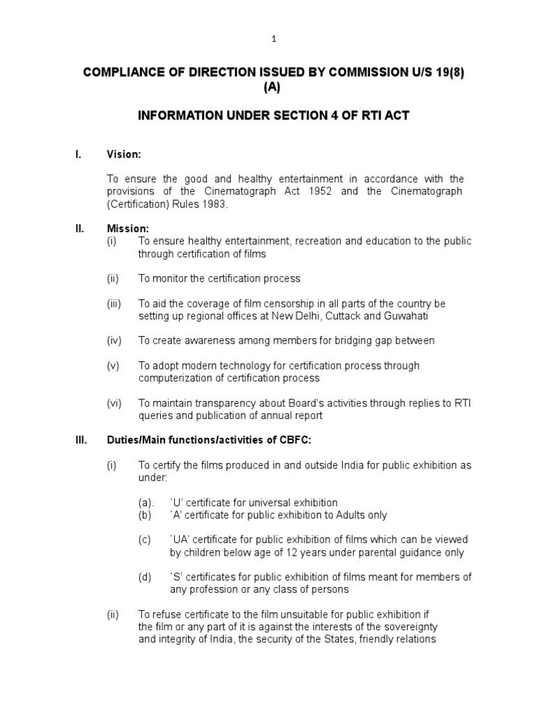 CBFC Roles & Responsibilities Overview | PDF | Business | Finance ...