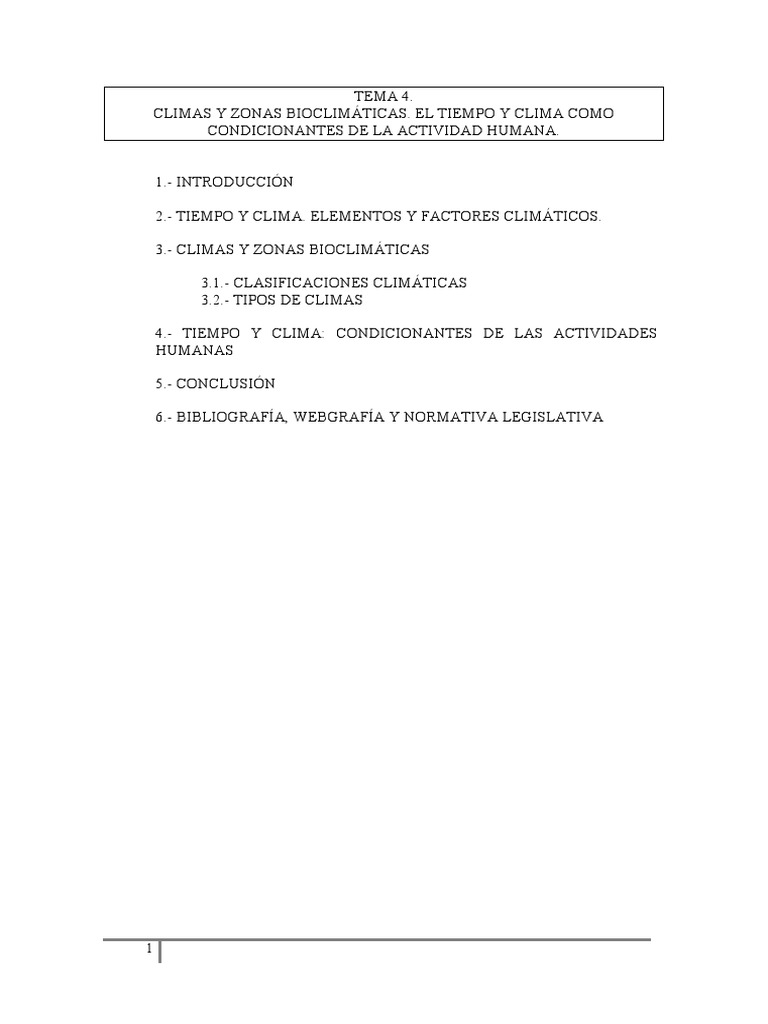 Tema 4 | PDF | Clima | Herida