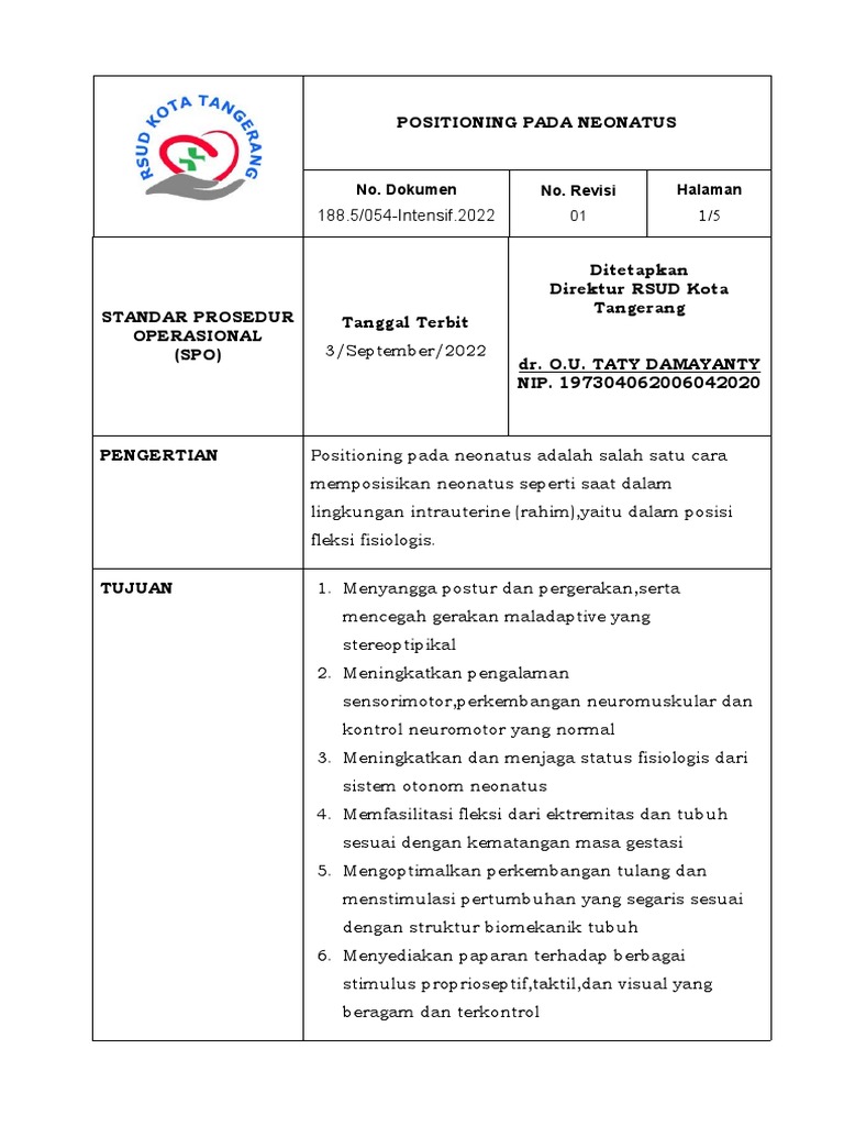 Spo Positioning Pada Neonatus | PDF