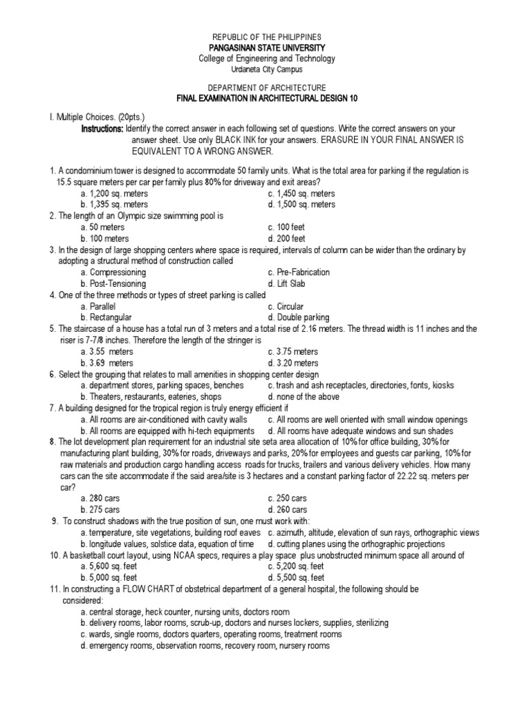 Design 10 Exam | PDF