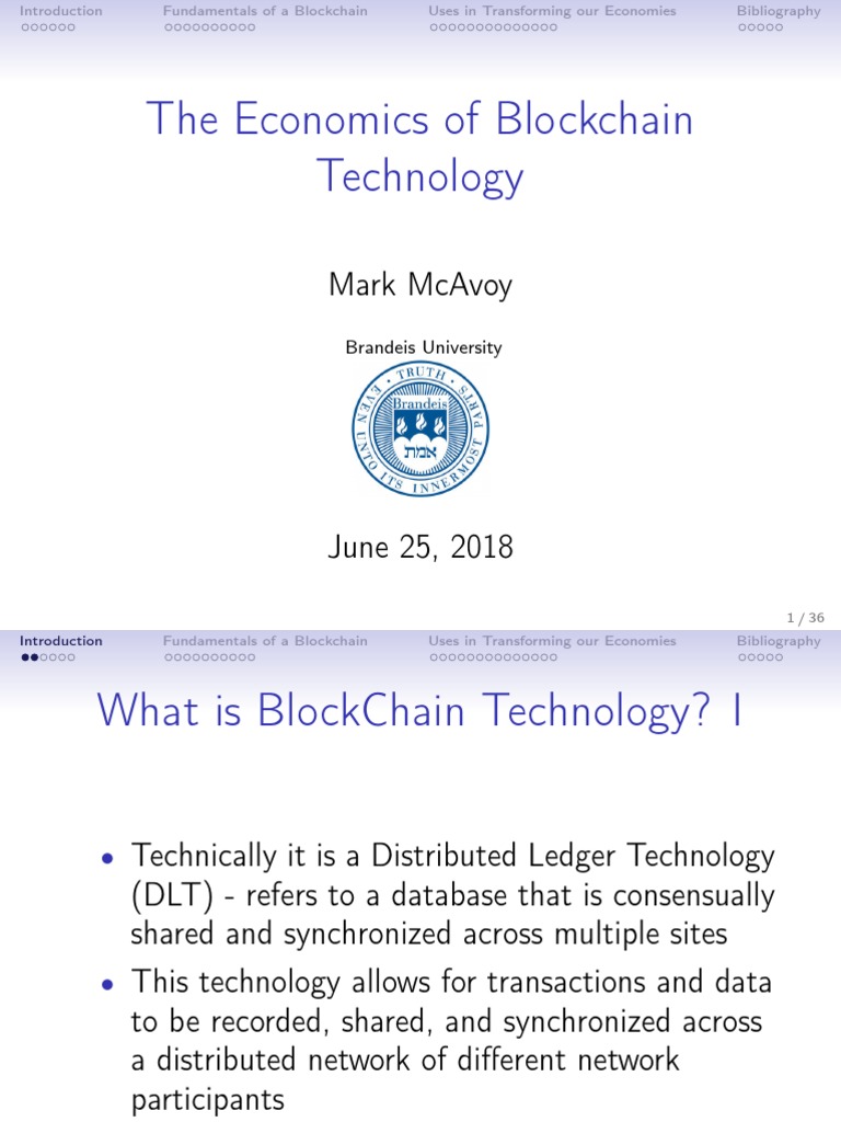 The Economics of Blockchain Technology | PDF | Cryptocurrency | Bitcoin