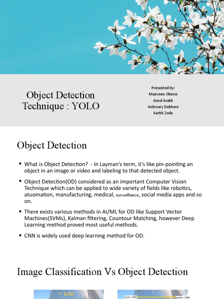 Object Detection Technique Yolo Pdf Learning Computing