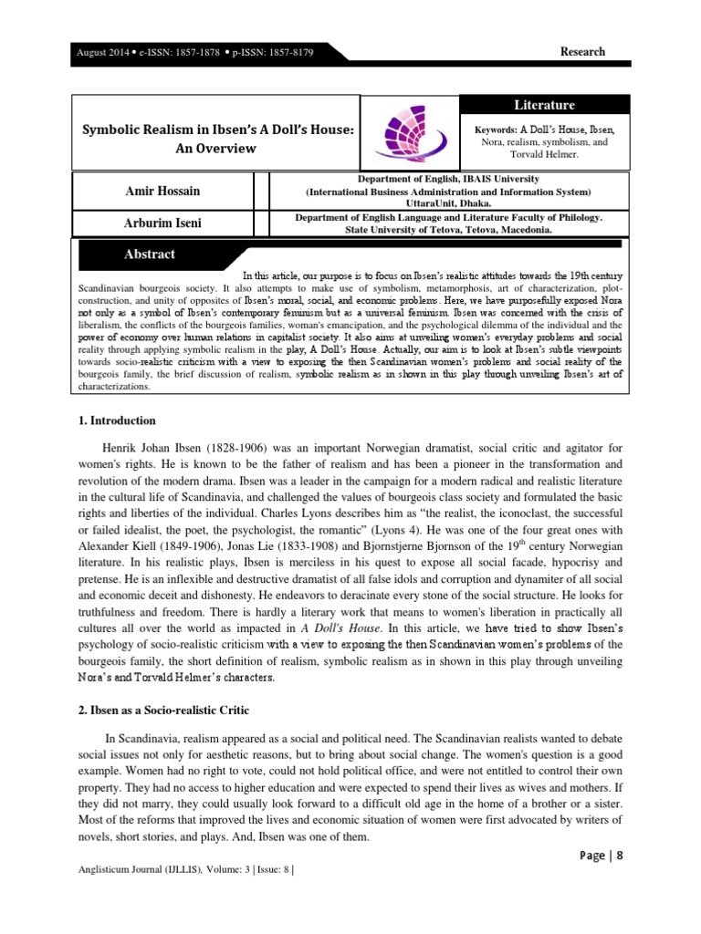 Symbolic Realism in Ibsen S A Doll S Hou | PDF | A Doll's House