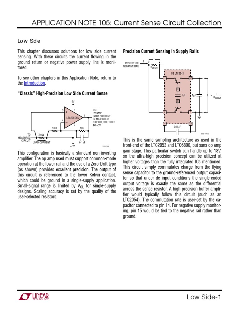 Current Sense Circuit Collection | PDF | Amplifier | Operational Amplifier