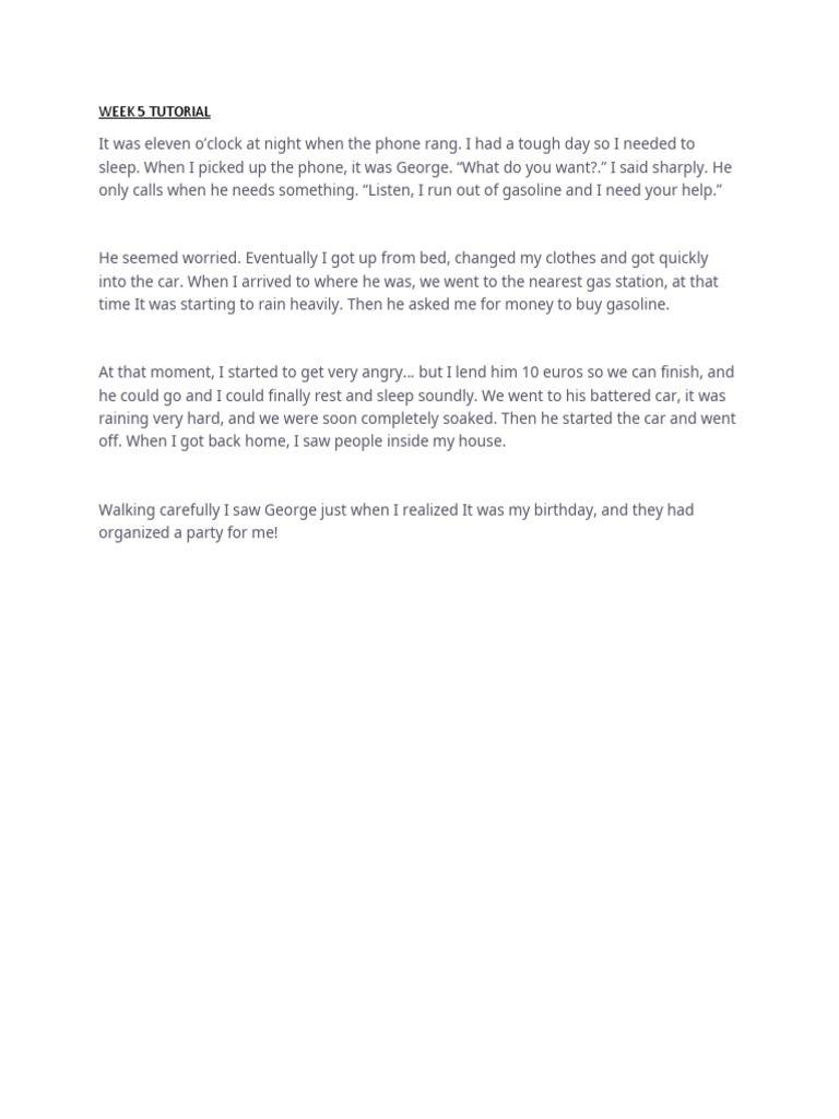 Week 5 Tutorial | PDF