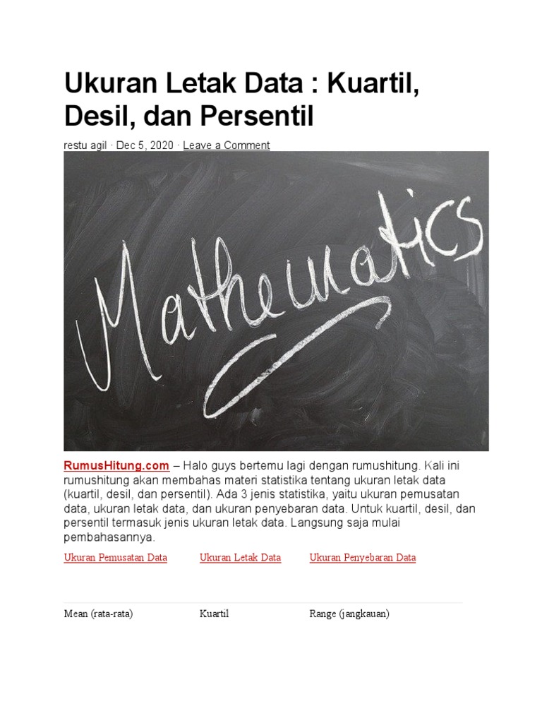 MATERI Ukuran Letak Data | PDF