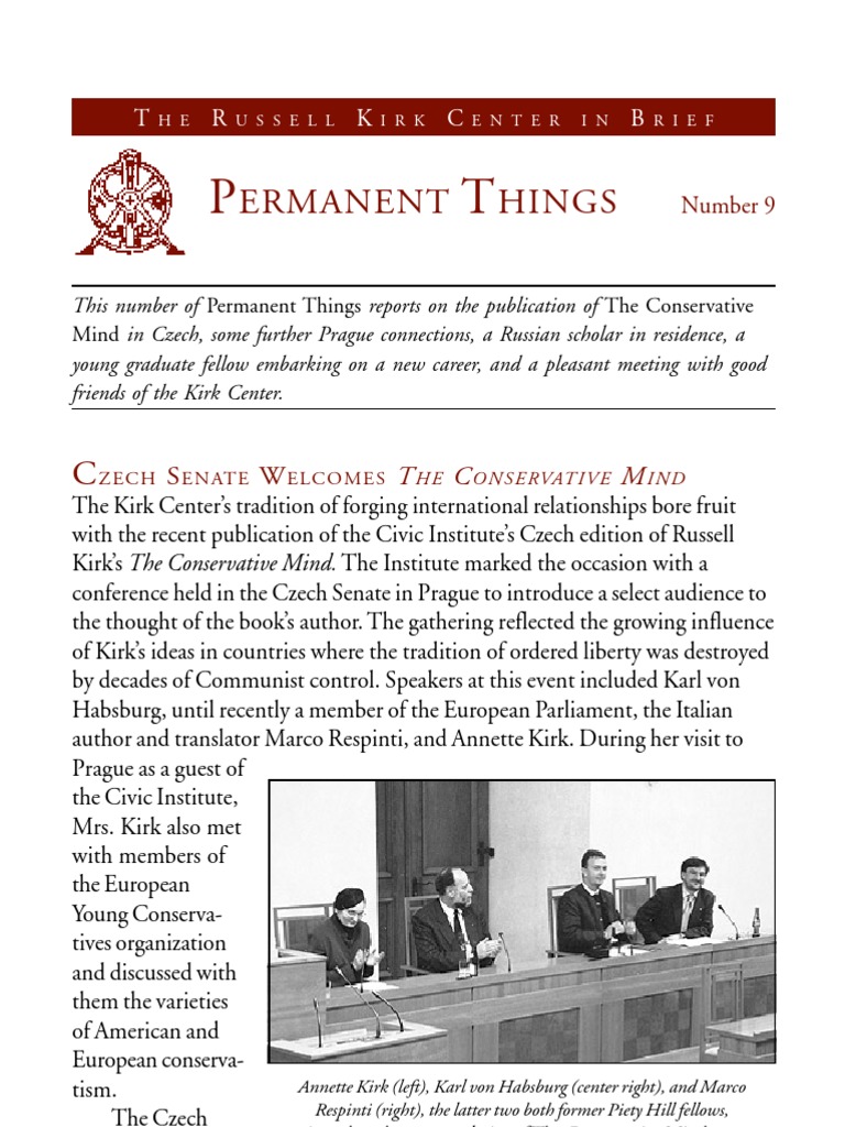 Permanent Things (A Russell Kirk Center For Cultural Renewal ...