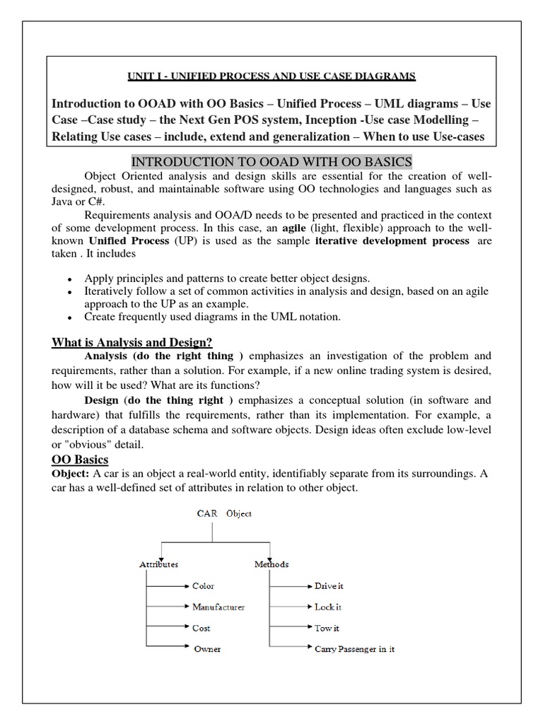 Ooad Unit 1 Pdf Inheritance Object Oriented Programming Class Computer Programming