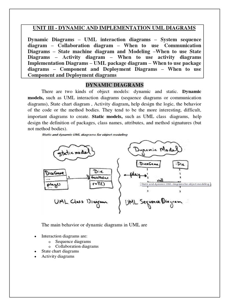 Ooad Unit 3 Pdf Component Based Software Engineering Unified Modeling Language 