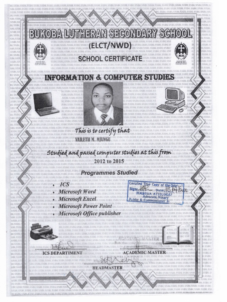 Computer Certificate | PDF