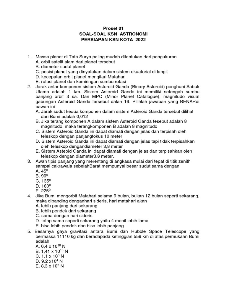 Proset 01 KSNK 2022 | PDF | Ilmu Sosial | Dewasa Muda