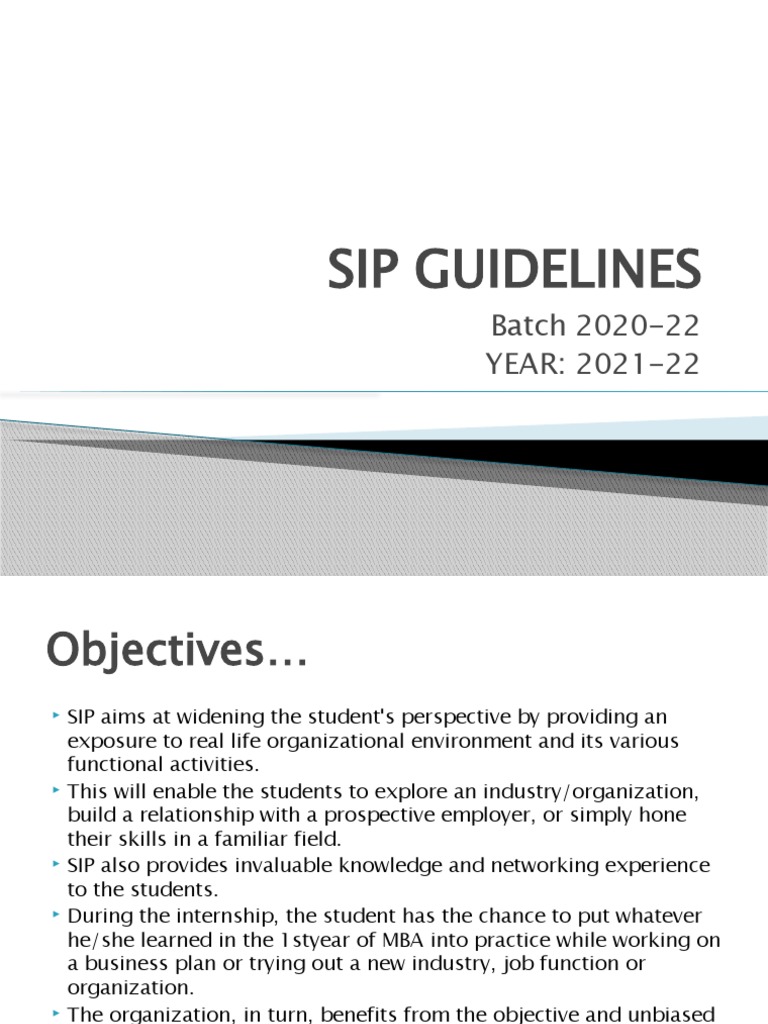 Sip Guidelines | PDF | Methodology | Science