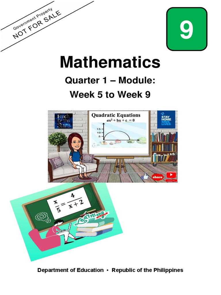 Adm q1 g9 Module Week 5 To Week 9 | PDF | Quadratic Equation | Equations