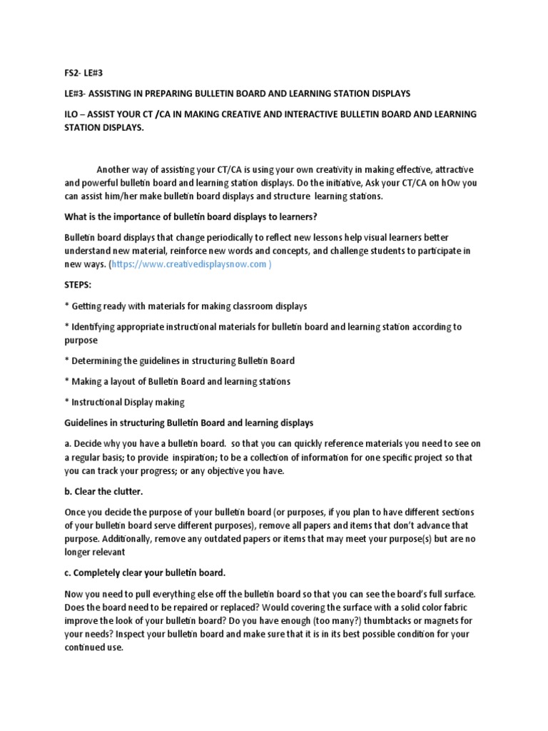 FS2 Le3 | PDF | Learning | Education Theory