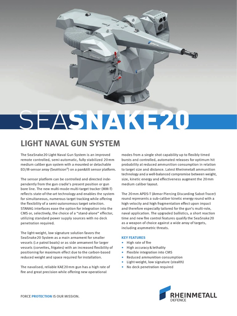 D956e0120 RWM SeaSnake 20 | PDF | Laser | Naval Artillery