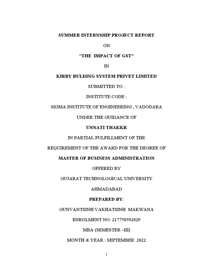 Gunvant SIP | PDF | Business | Economies