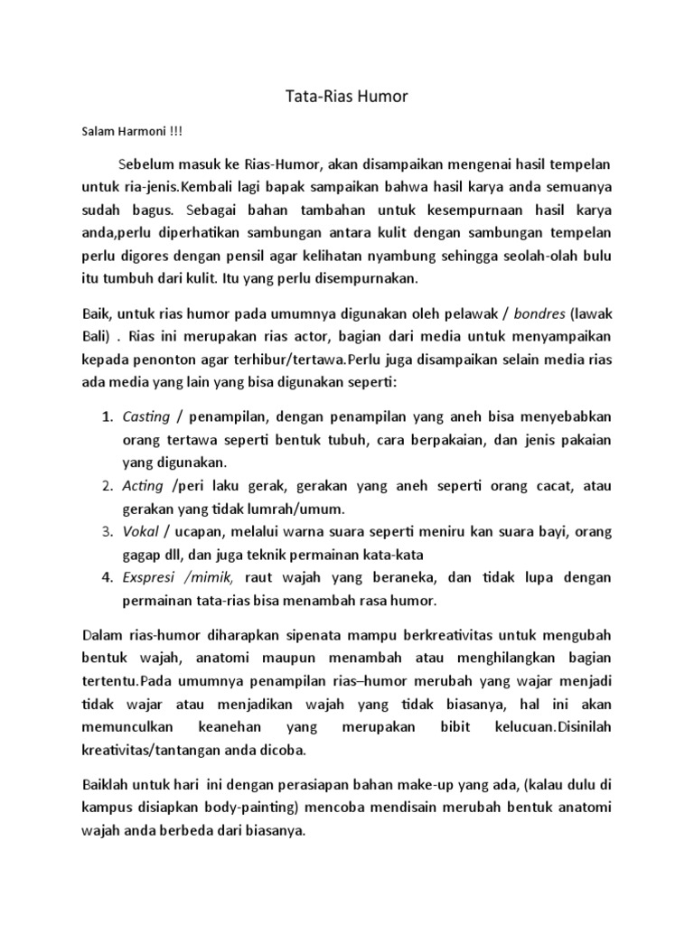 Tata Rias Humor | PDF