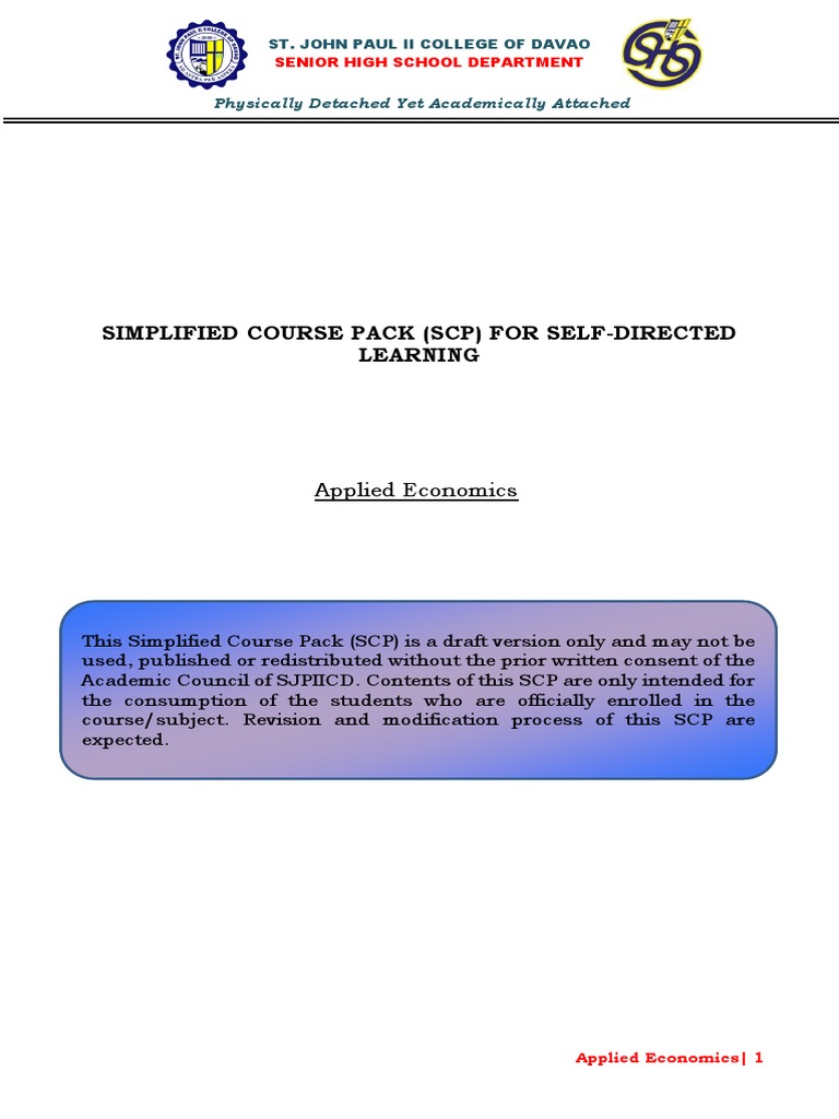 Applied Economics Course Pack Overview | PDF | Economics | Macroeconomics