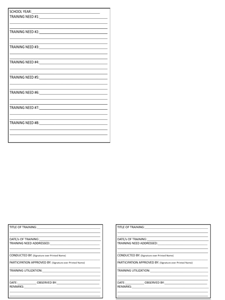 Training Passbook Template | PDF