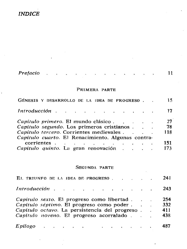 Historia de la idea de progreso | PDF