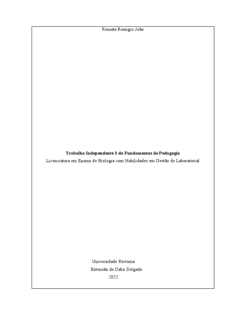 Trabalhos 3 de FP | Download grátis PDF | Pedagogia | Science