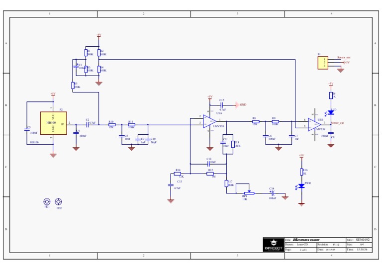 SEN0192 Microwave Sensor Schematic | PDF