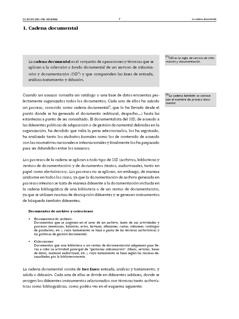 Proceso de la Cadena Documental | PDF | Gestión de registros ...